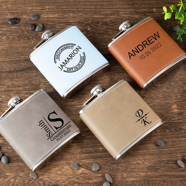 Monogram Flask - Etsy