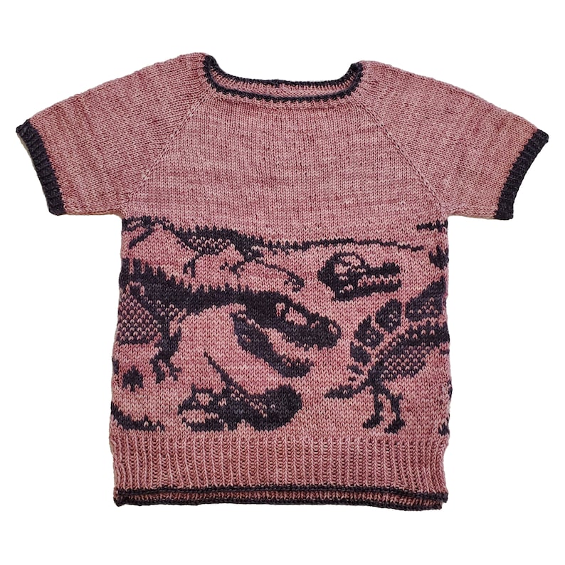 Fossil Frenzy Tee Jr. (youth) Pattern, Knit Dinosaur Unisex Kids ...