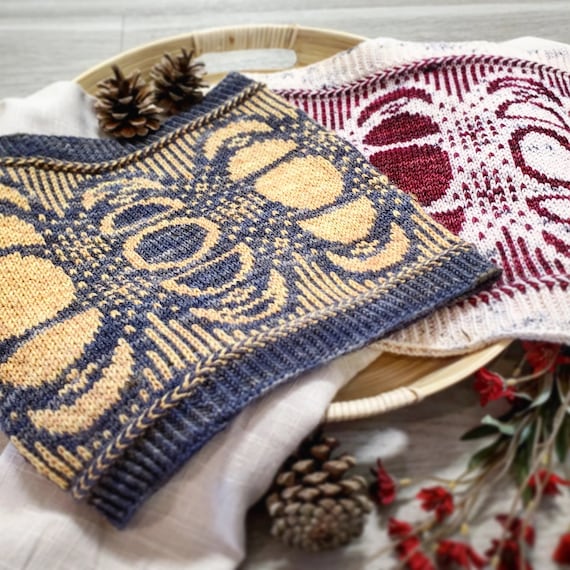 Luna Cowl Cowl Knitting Pattern Moon Phase Cowl Digital PDF | Etsy