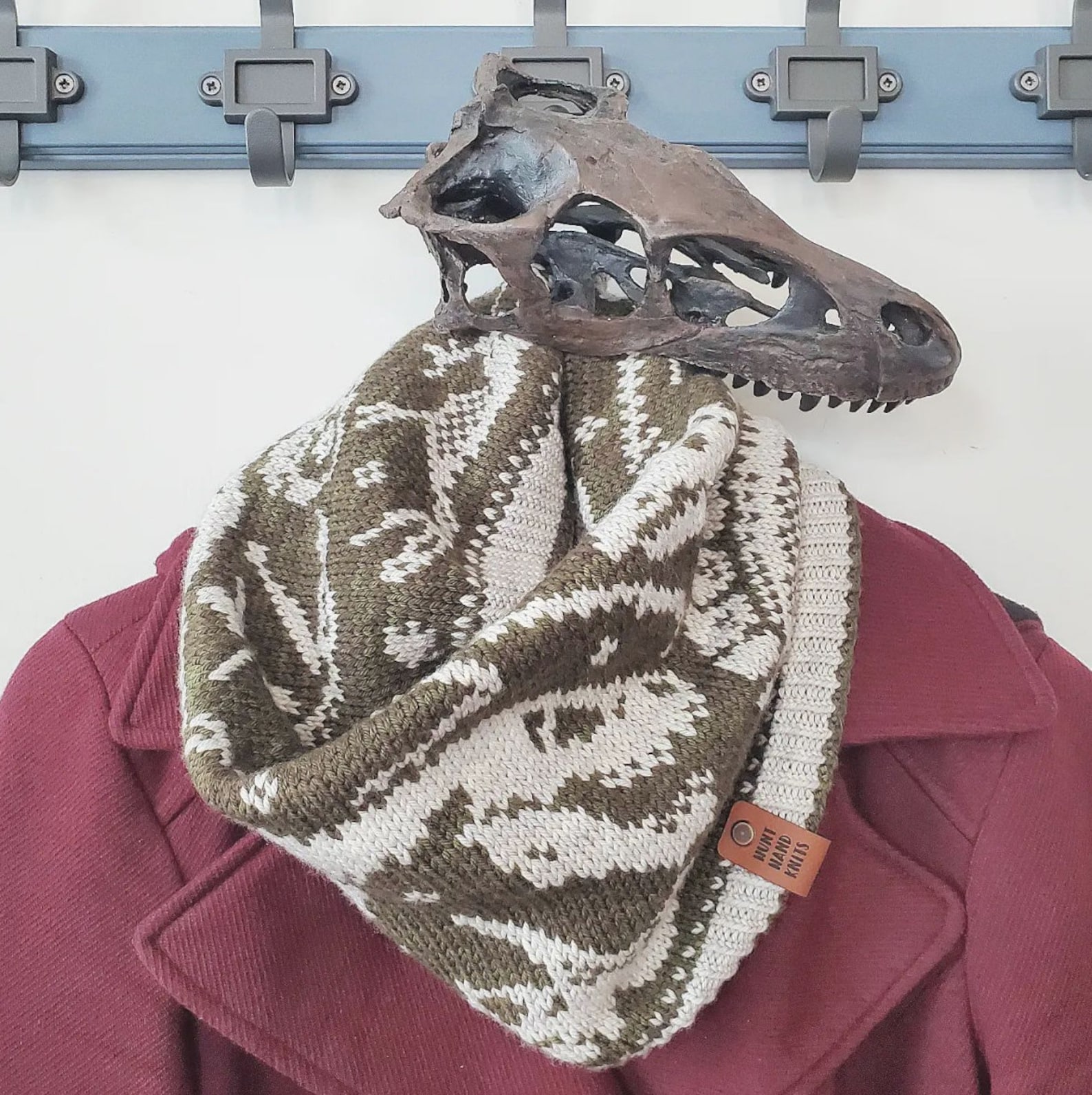 Fossil Frenzy Cowl Pattern Dinosaur Cowl Knitting Pattern - Etsy