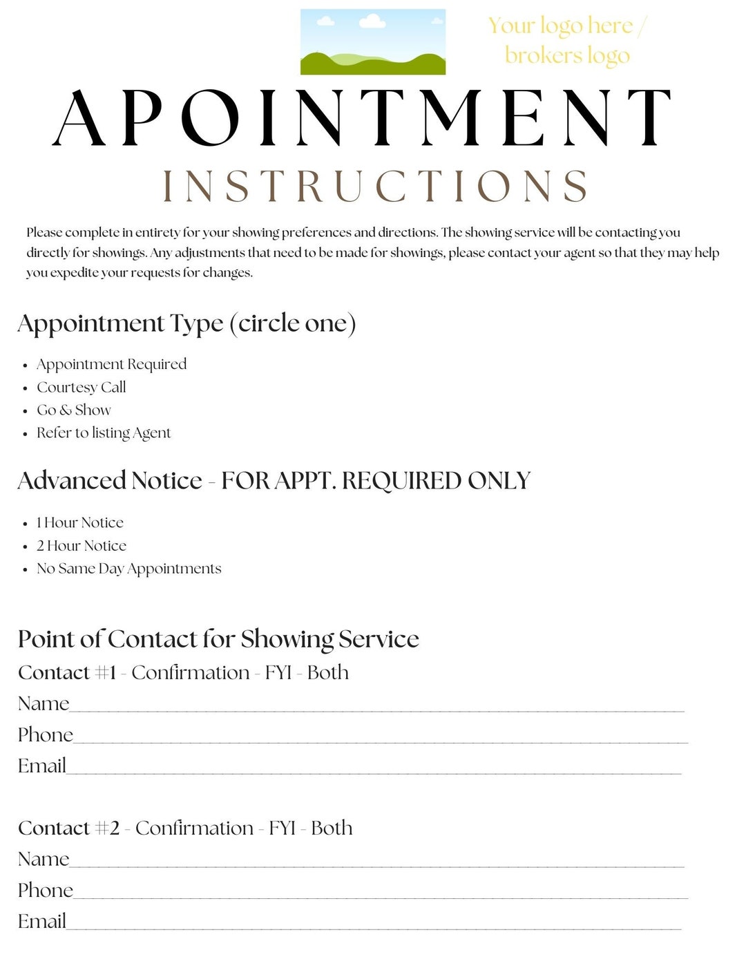 10 Page Listing Agent Client Packet, Real Estate Listing Appointment ...