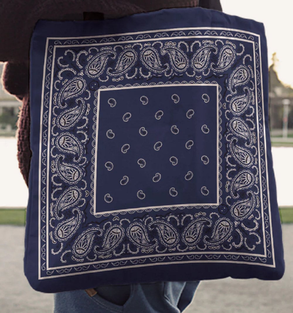 Bandana Beach Tote Bag FREE Bandana Cute Paisley Versatile Summer ...