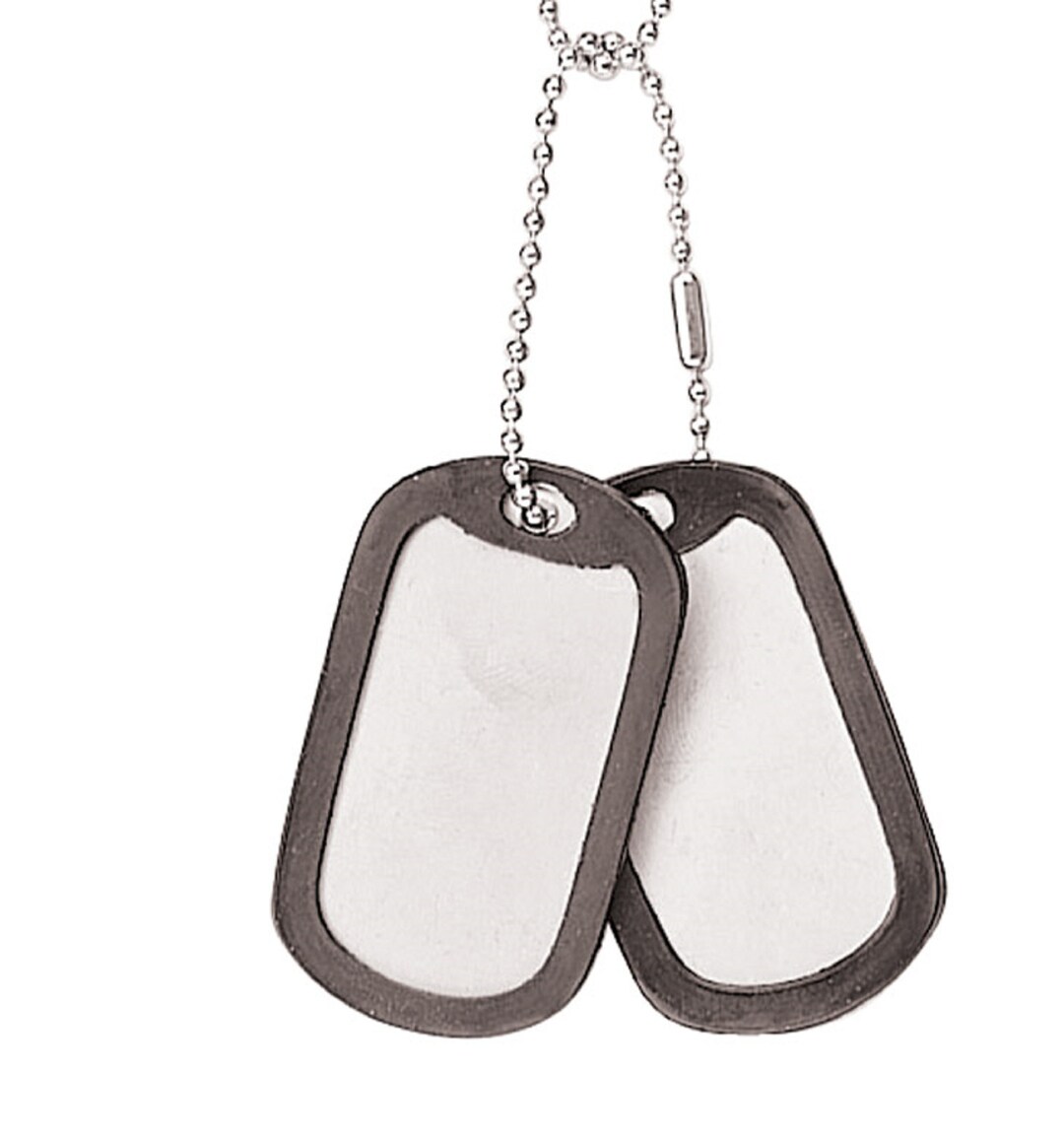 3 PACK Black Dog Tag Silencers 6 Total Rubber Dogtag Silent Military ...