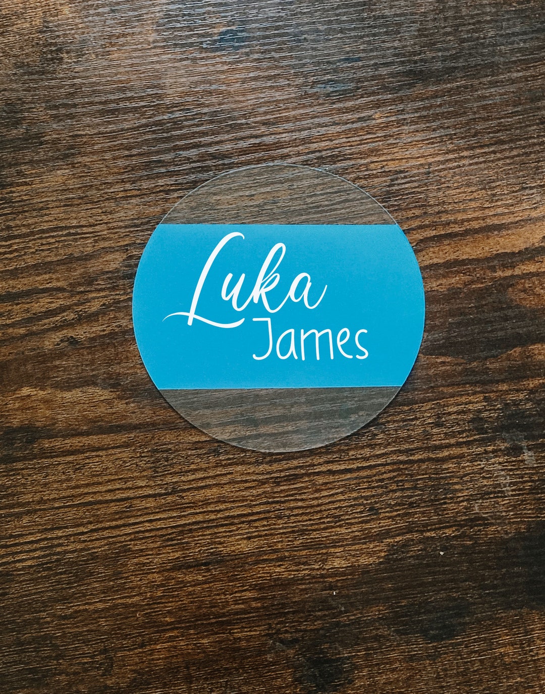 Acrylic Baby Name Disc Birth Announcement Name Reveal Sign - Etsy