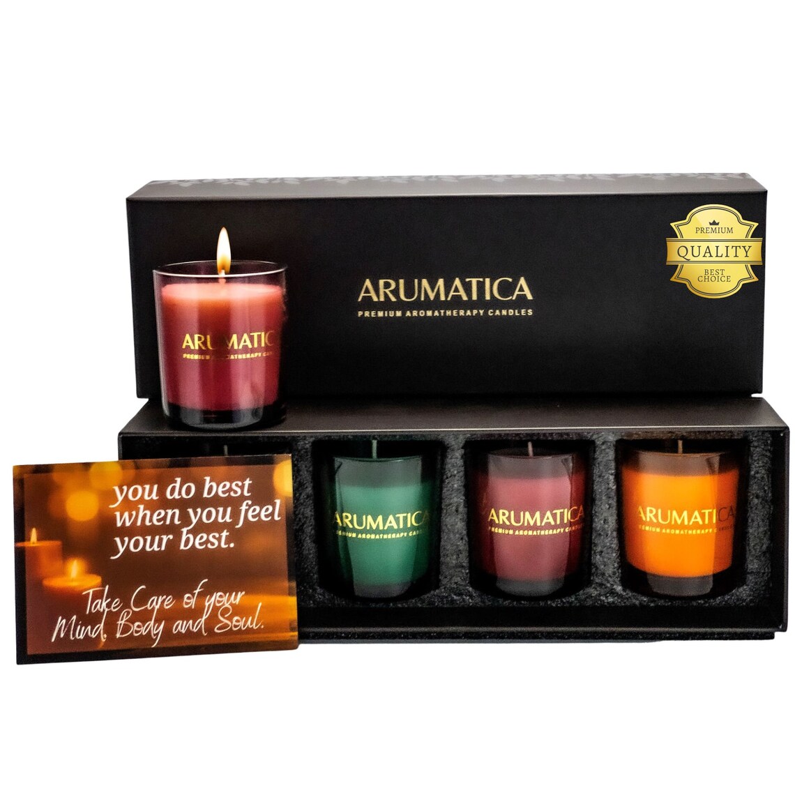 Premium Aromatherapy Candles Scented Candle Gift Set for Women 4 Pk ...