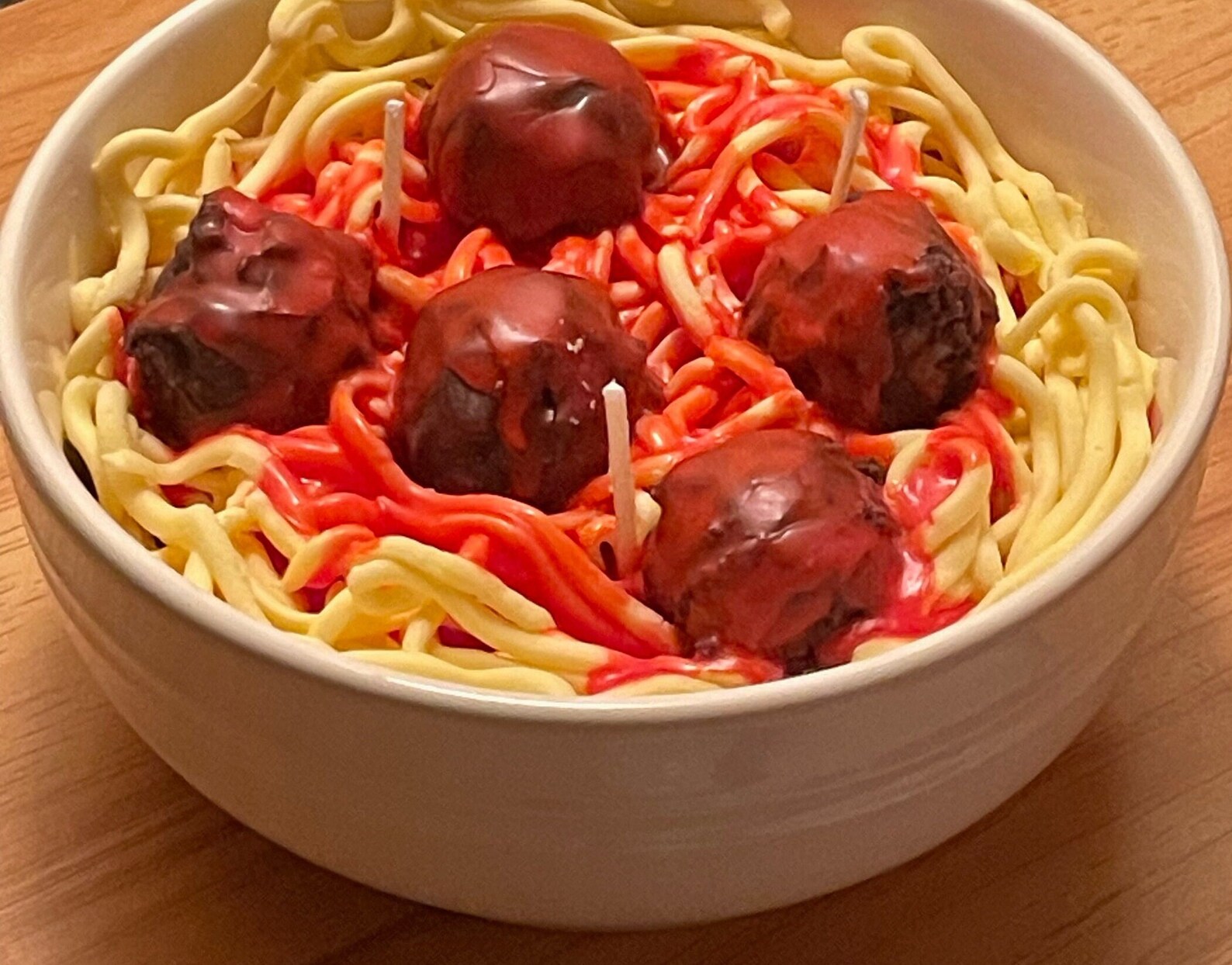 Handmade Spaghetti and Meatballs Soy Wax Candle | Home Decor ...