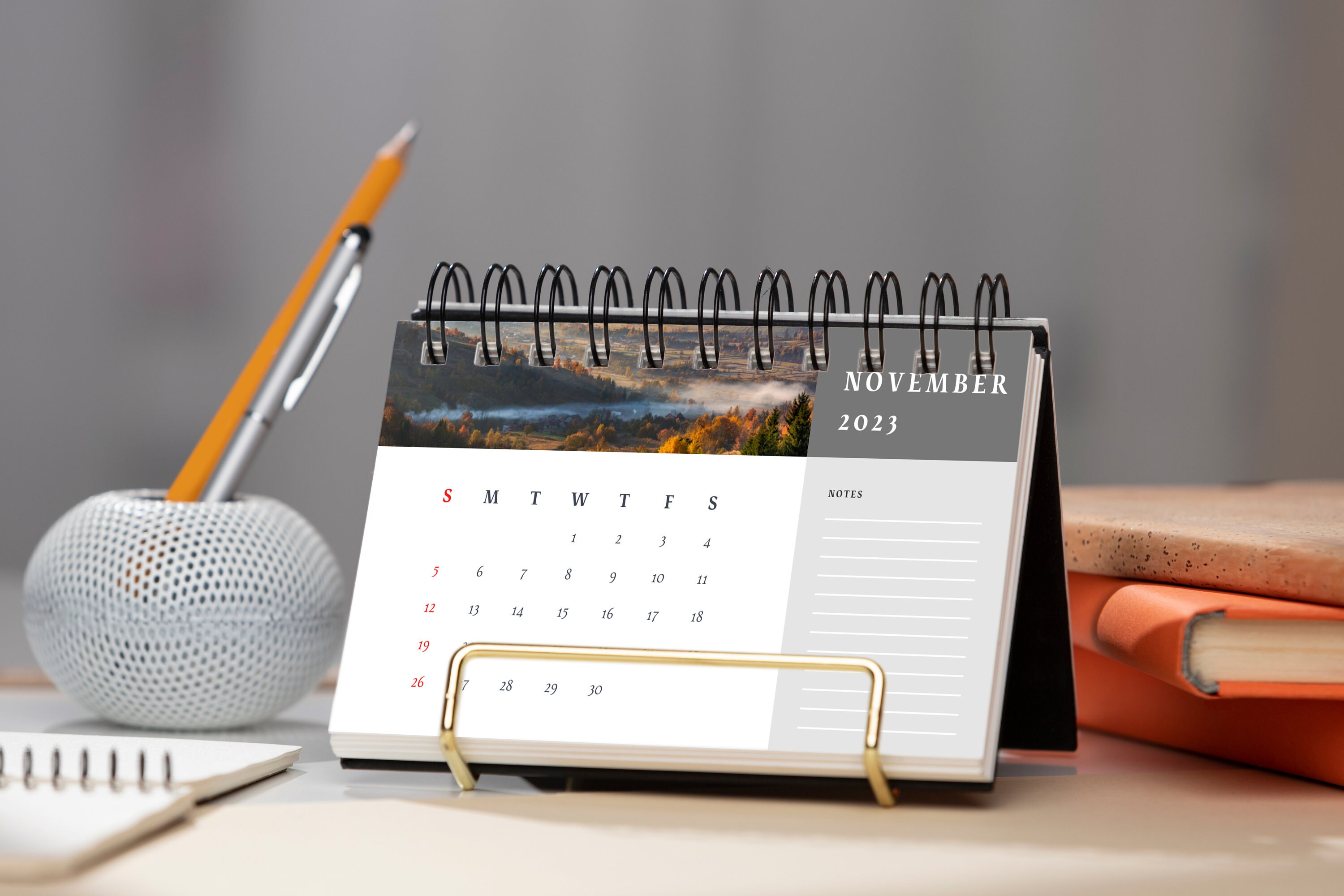 Desk 2023 Printable Calendar Desk Calendar 2023 Clean Font - Etsy