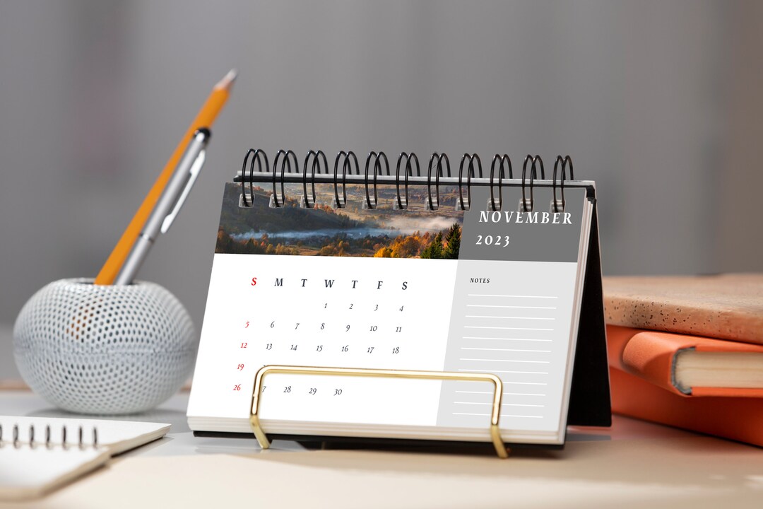 Desk 2023 Printable Calendar Desk Calendar 2023 Clean Font - Etsy