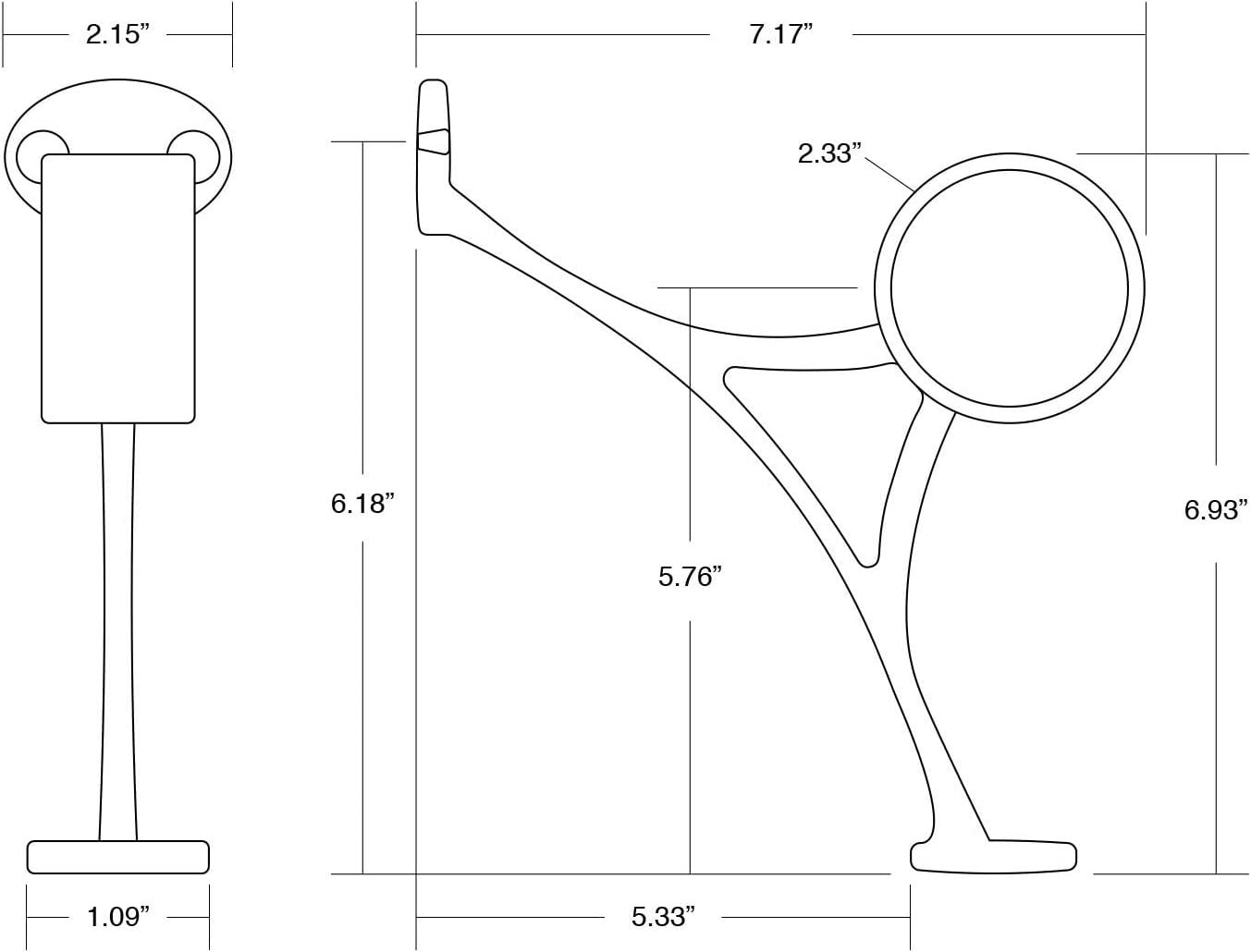 Outwater Bar Foot Rail Kit Complete Undercounter Mount Hardware and ...