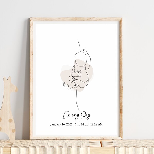 Baby Line Drawing - Etsy