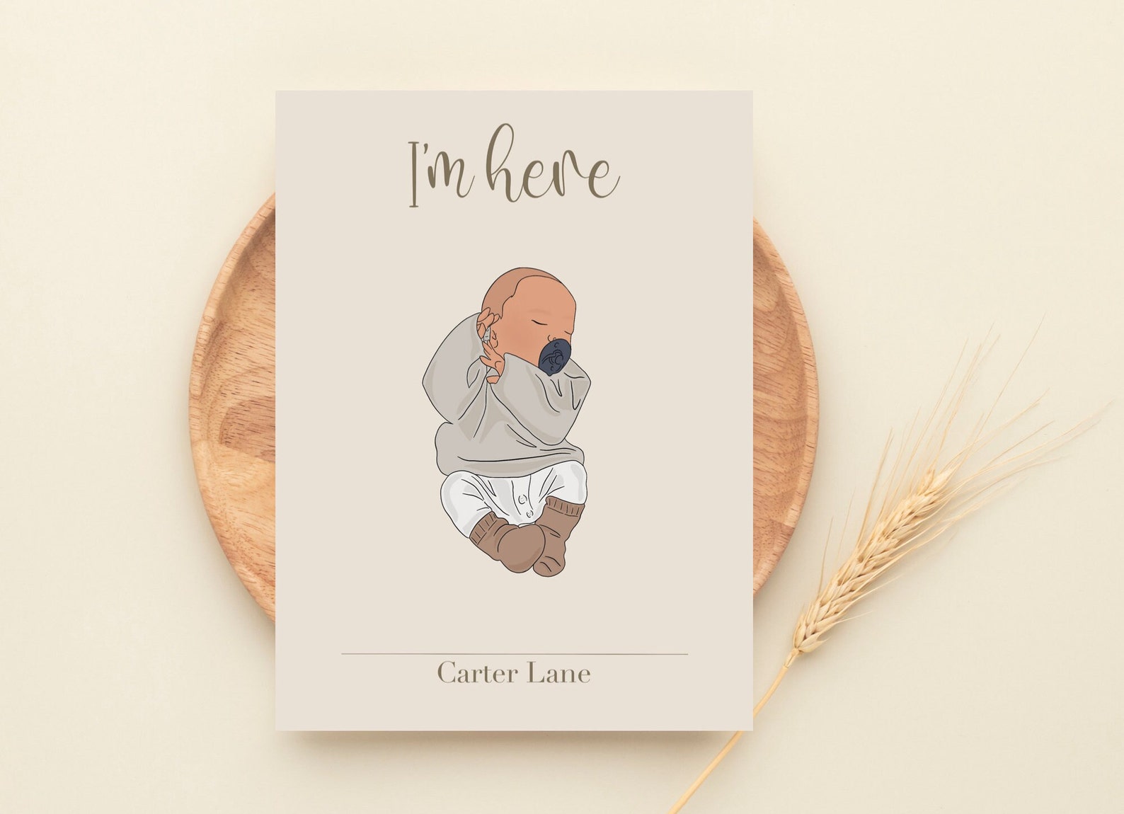 Custom Baby Portrait, Custom Birth Poster, Portrait From Photo, Baby ...
