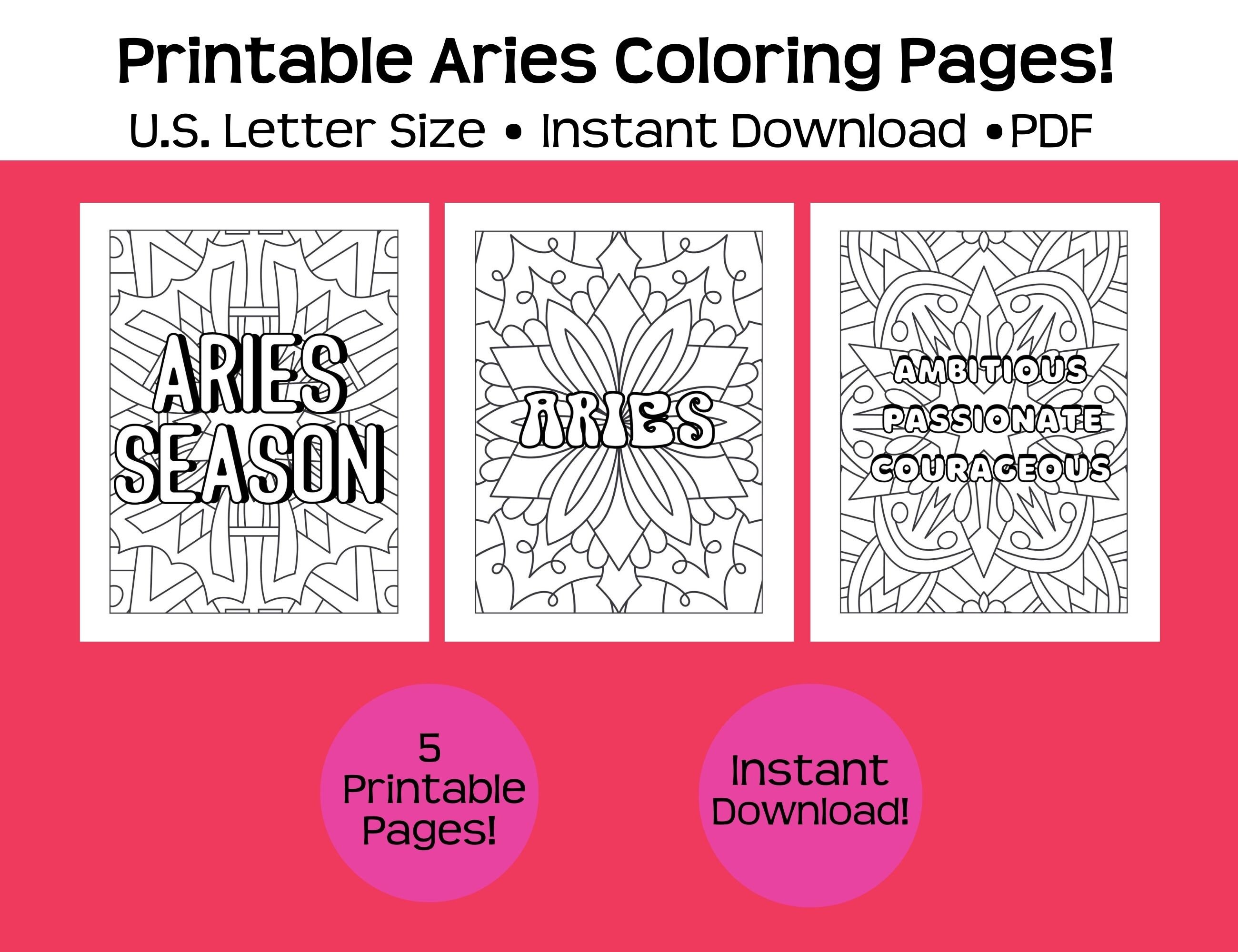 Aries Sign Coloring Pages