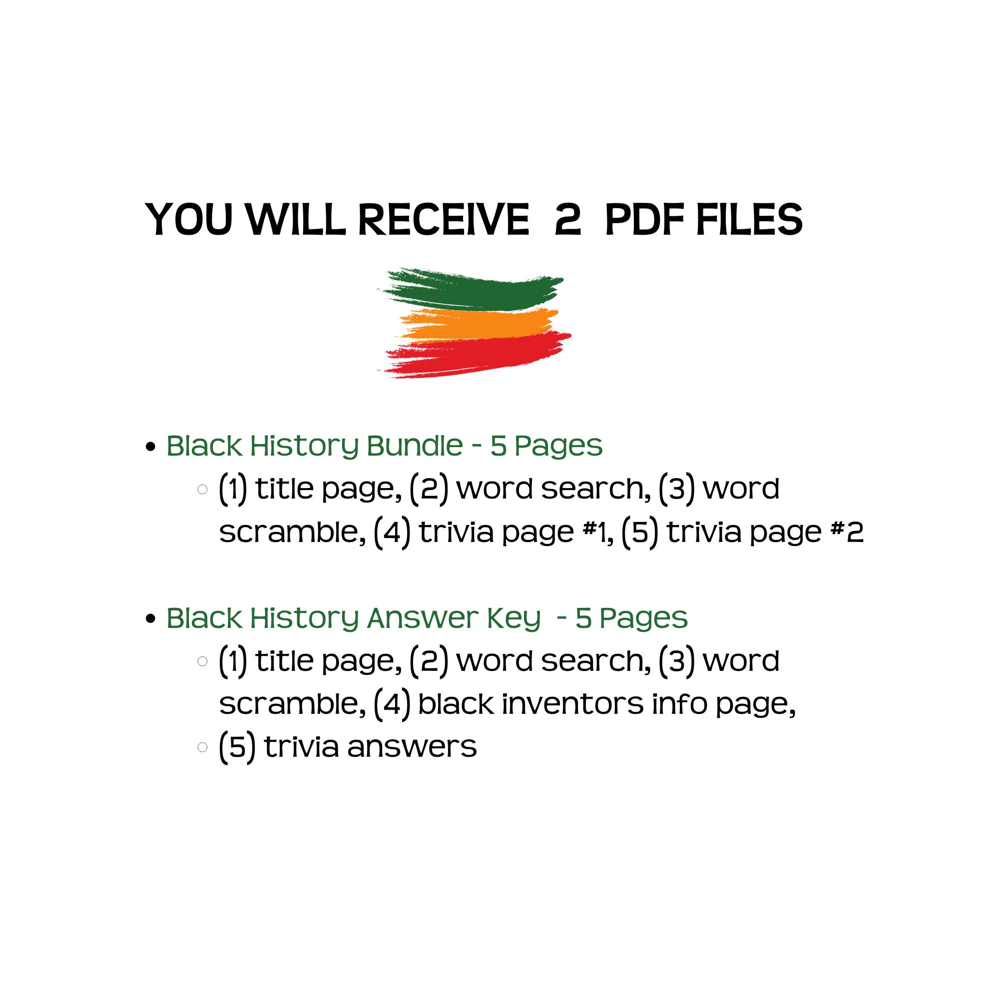 Black History Game Bundle, Word Search, Word Scramble, and Trivia ...