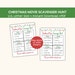 Printable Christmas Movie Scavenger Hunt Game, Play Alone or With ...