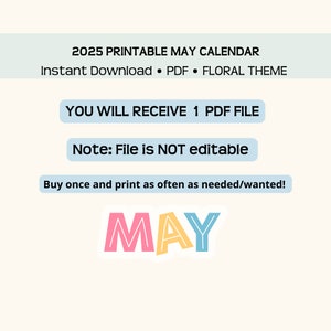 Printable May 2005 Calendar Page, Lily of the Valley, Forget Me Not ...