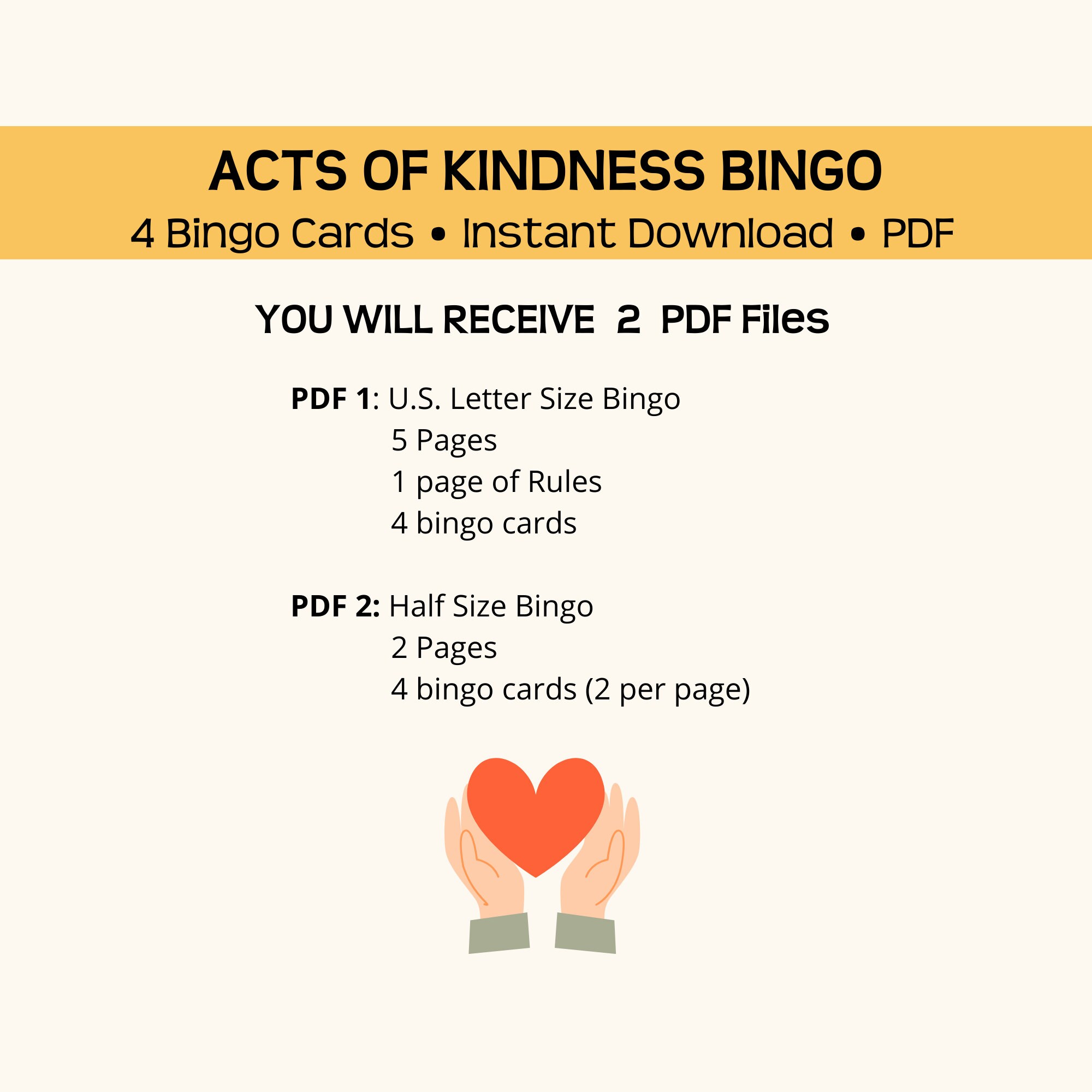Printable Acts of Kindness Bingo Game, 4 Bingo Cards, Good Deeds, Pay ...