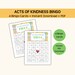 Printable Acts of Kindness Bingo Game, 4 Bingo Cards, Good Deeds, Pay ...