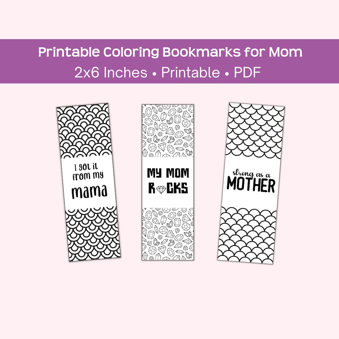 Printable Mom Bookmarks, Mother's Day Gift, Thoughtful Affordable Gift ...