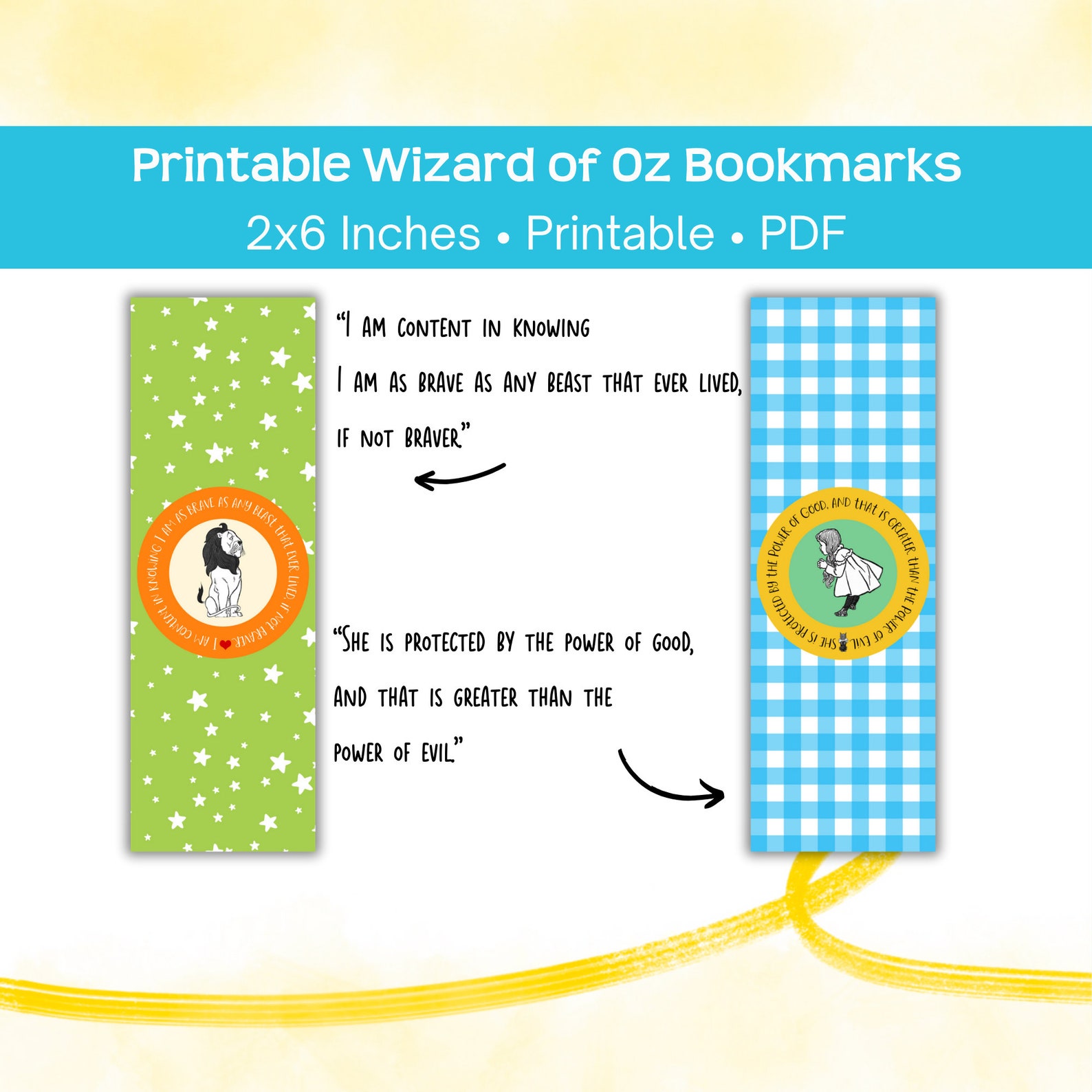 Printable Bookmarks, Wonderful Wizard of Oz by L. Frank Baum, Book ...