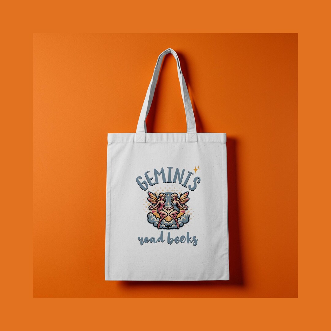 Gemini Zodiac Tote Bag: Bookish Air Sign, Astrology Lover Gift - Etsy