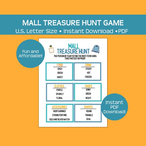 Mall Scavenger Hunt - Etsy