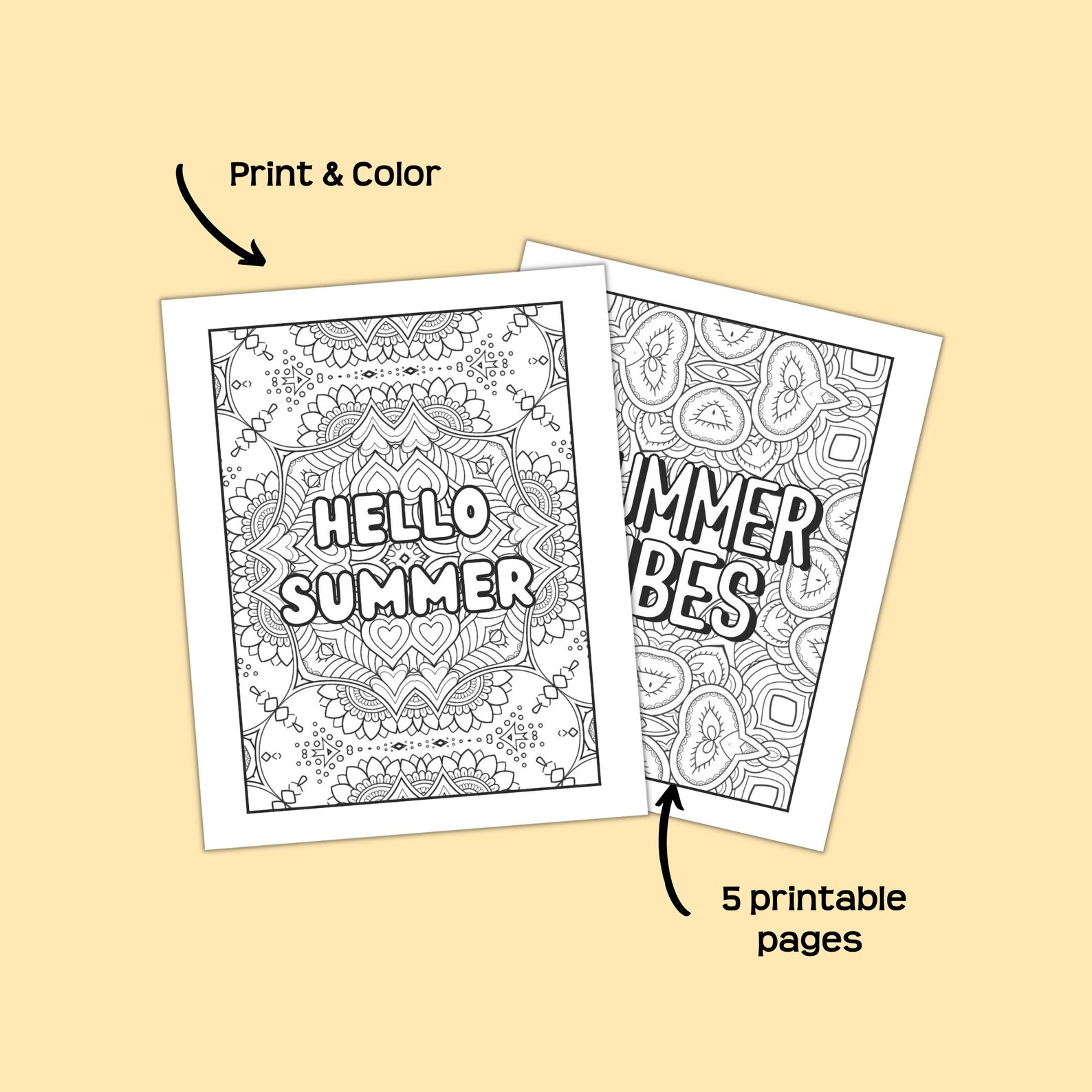 Printable Summer Coloring Pages, Coloring Sheets for Adults and Kids ...
