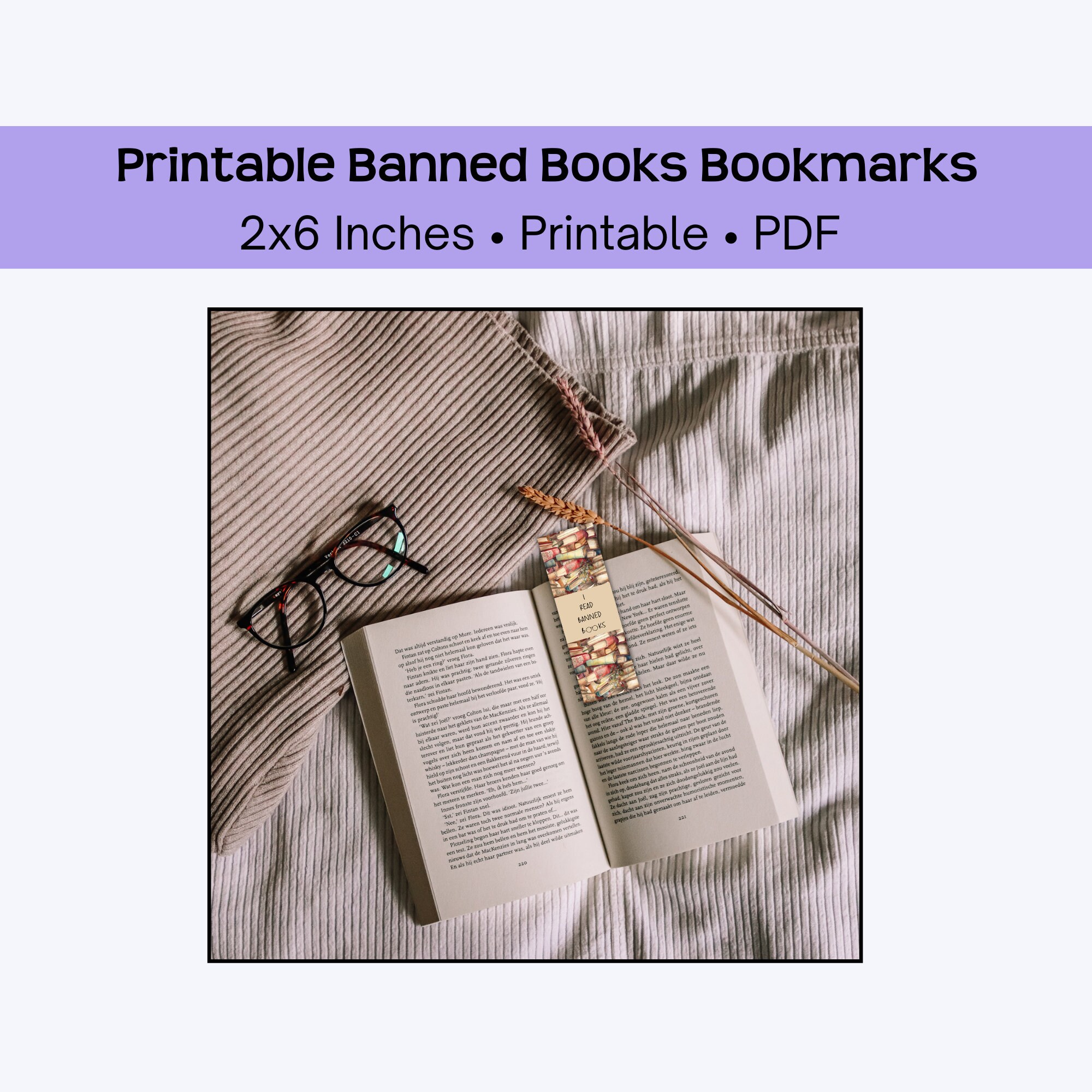Printable Banned Books Bookmarks: Anti-censorship PDF (2x6 In, US ...