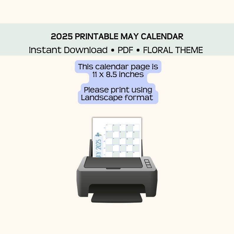 Printable May 2005 Calendar Page, Lily of the Valley, Forget Me Not ...