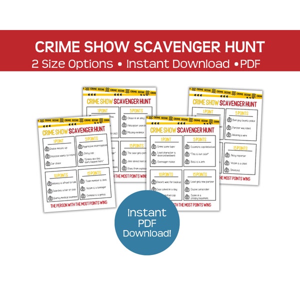 Police Themed Scavenger Hunt - Etsy