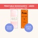 Printable Bookmarks, Aries Zodiac, Gift for Book Lovers and Astrology ...
