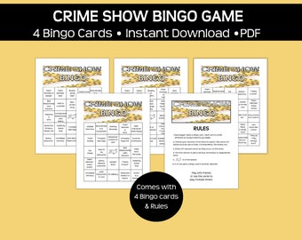 True Crime Bingo - Etsy