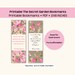 Printable the Secret Garden Bookmarks, Quotes From the Frances Hodgson ...