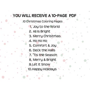 Printable Christmas Coloring Pages, 10 Sheets, Instant Pdf Download ...