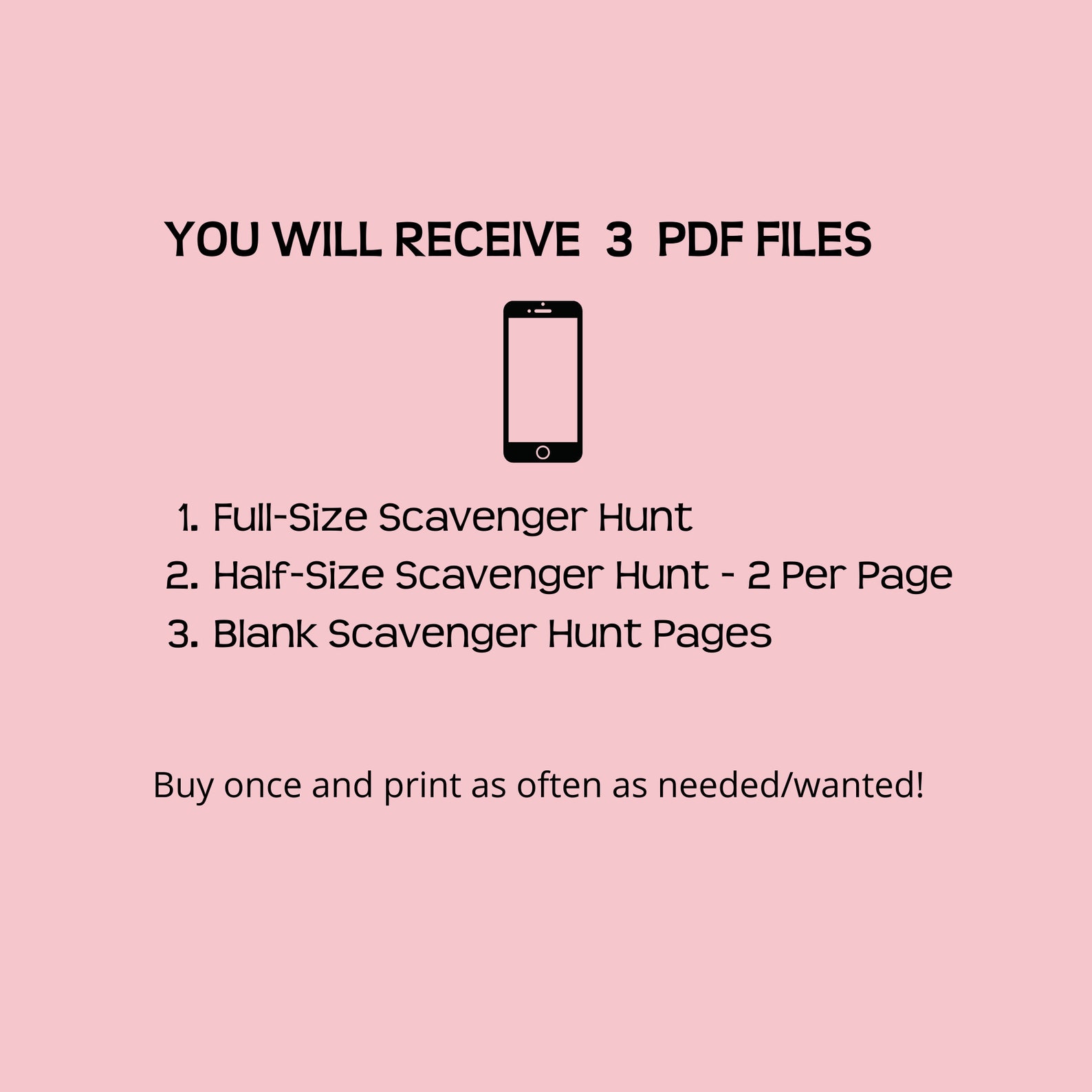 Cell Phone Scavenger Hunt Game: Fun Group Activity (instant PDF ...