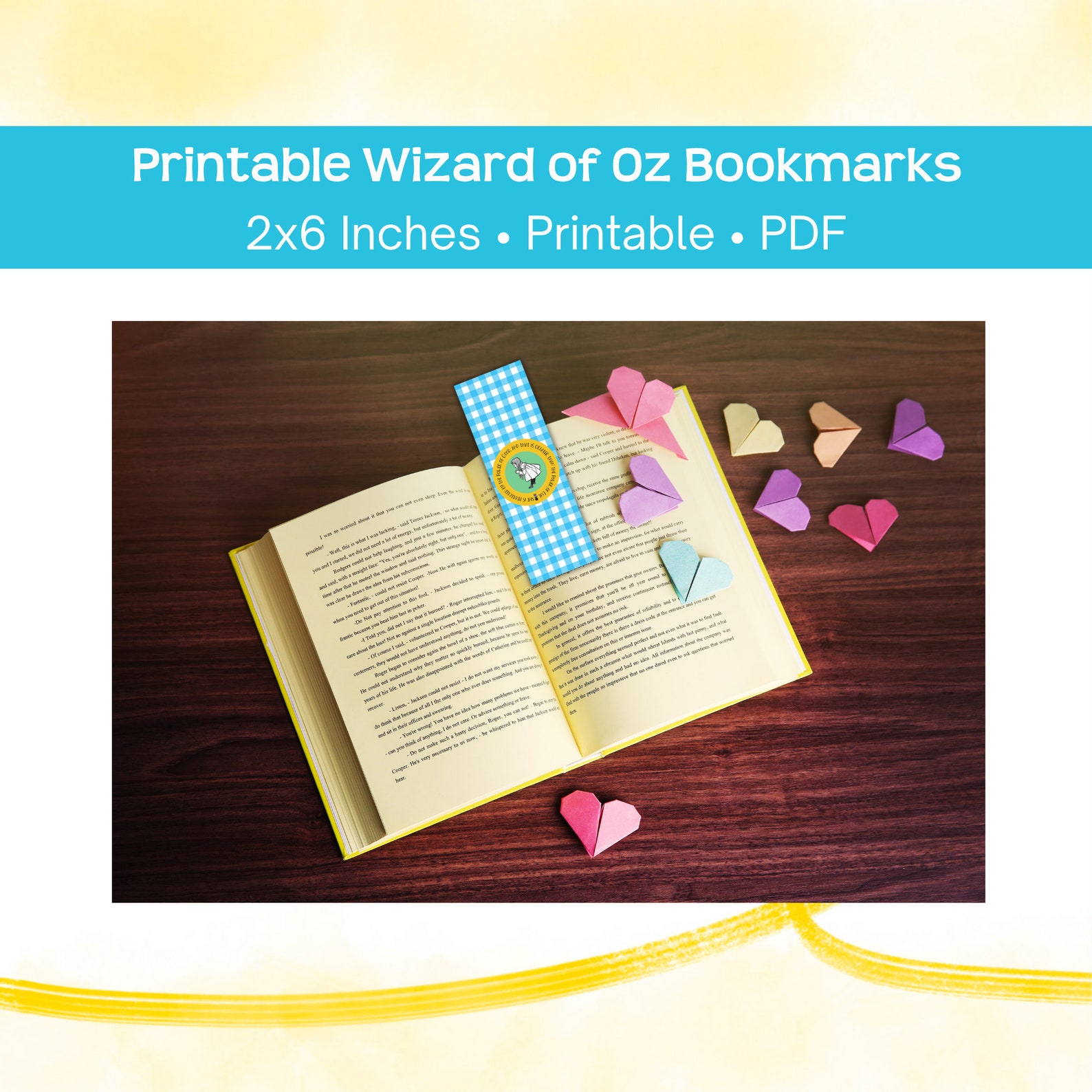 Printable Bookmarks, Wonderful Wizard of Oz by L. Frank Baum, Book ...