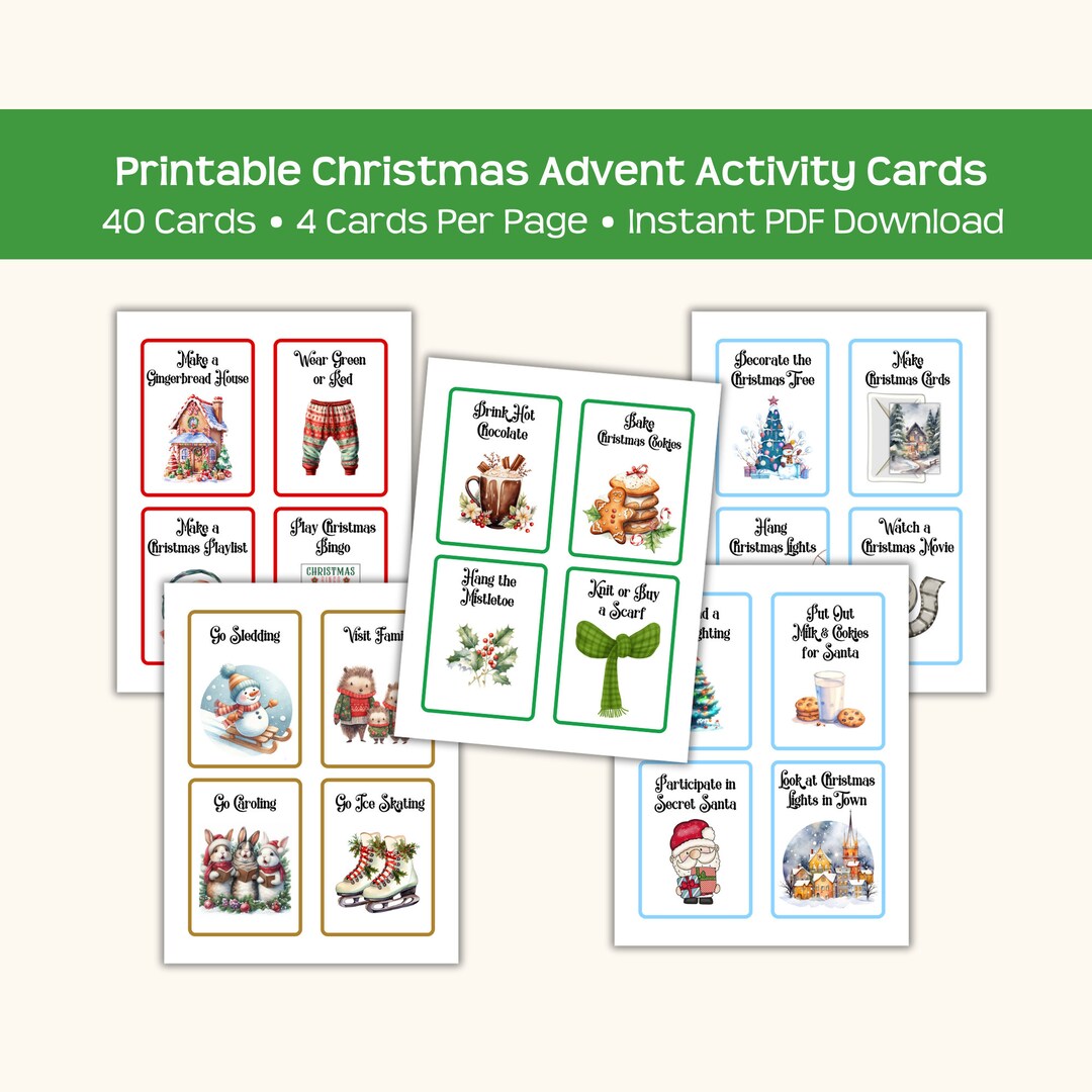 Cartões de atividades de Natal para imprimir: 40 ideias para o feriado ...