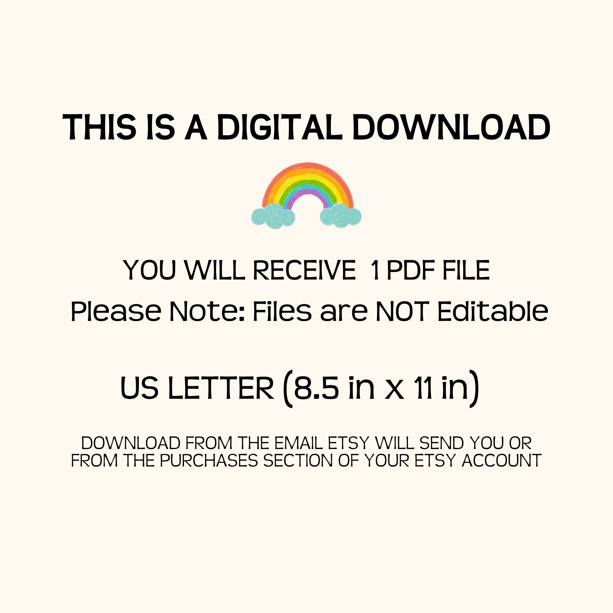 Printable Congratulations Card, Rainbow and Hearts Theme, Instant Pdf ...
