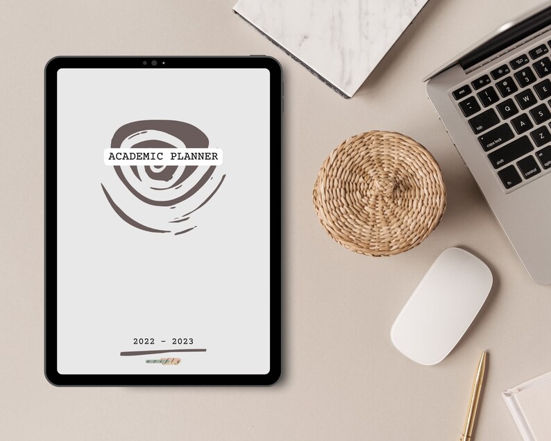 A4 Academic Planner Cover Page PDF Printable Digital Cover Abstract ...