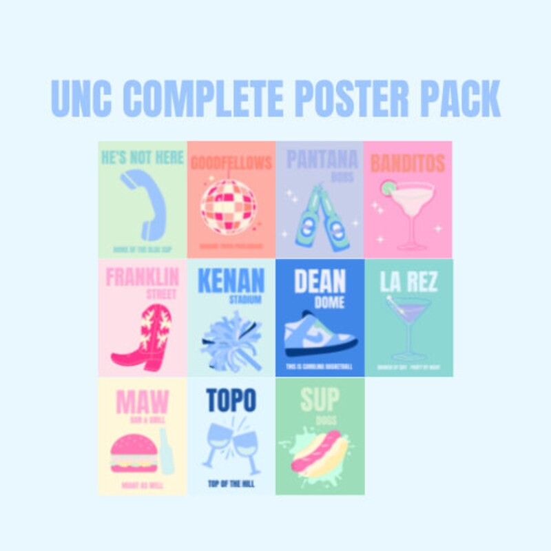 Unc Poster - Etsy
