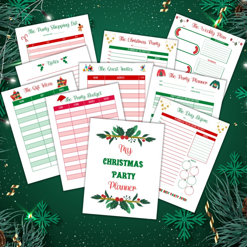 Christmas Party Planner Printable, Holiday Event Organizer (PDF) - Etsy