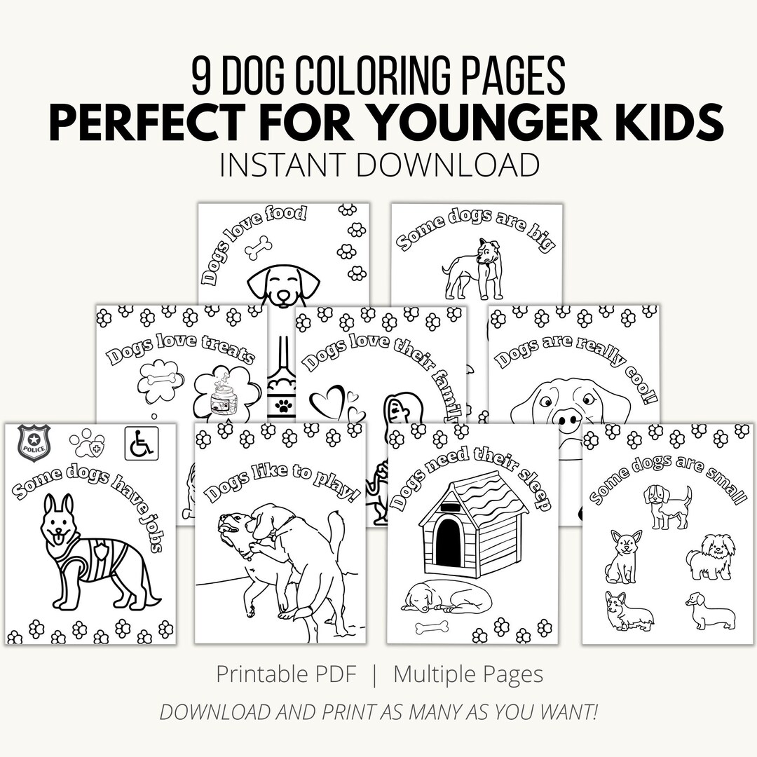 Dog Coloring Pages, Kids Activities, Coloring Pages for Young Kids ...