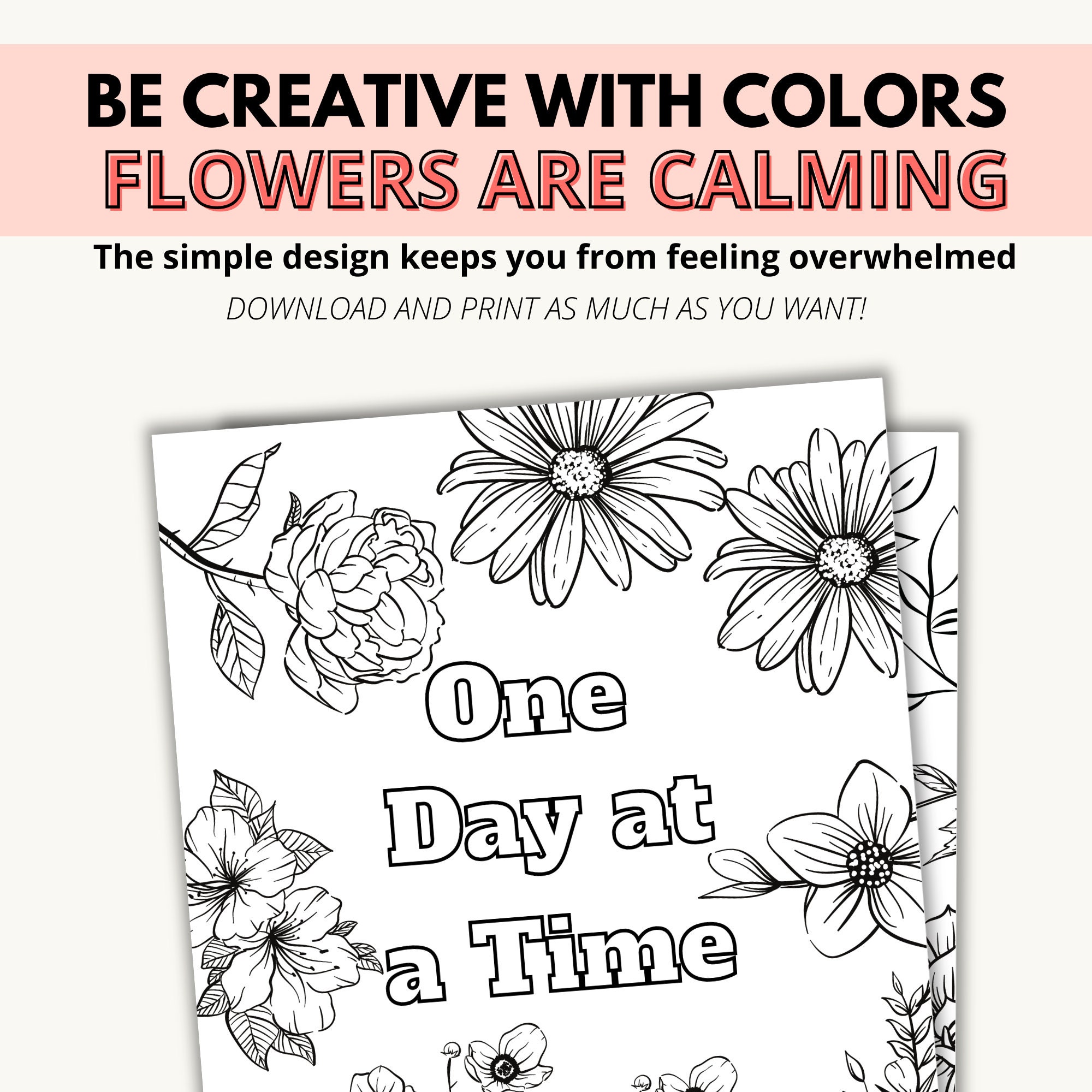 Flower Coloring Pages With Inspirational Quotes, Inspirational Coloring ...