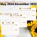 20 Month Sunflower Calendar May 2024-2025, Printable Calendar May 2024 ...