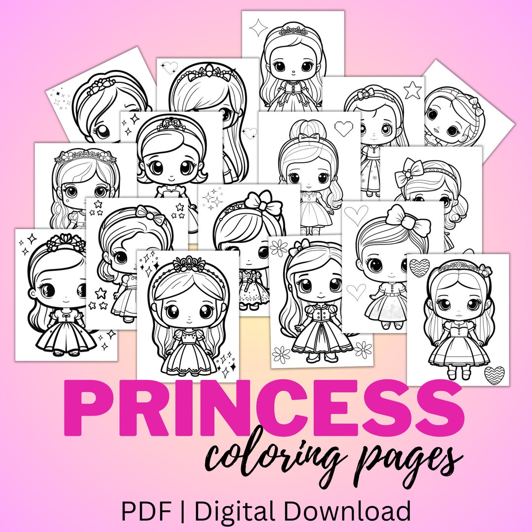 Princess Coloring Pages, Printable Coloring Pages for Kids, Coloring ...