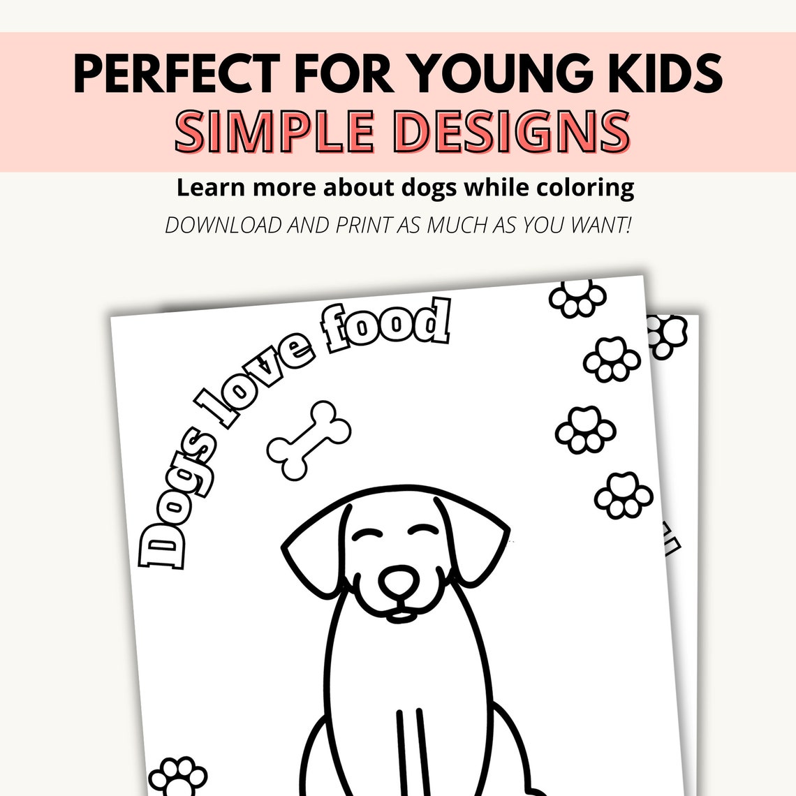 Dog Coloring Pages, Kids Activities, Coloring Pages for Young Kids ...