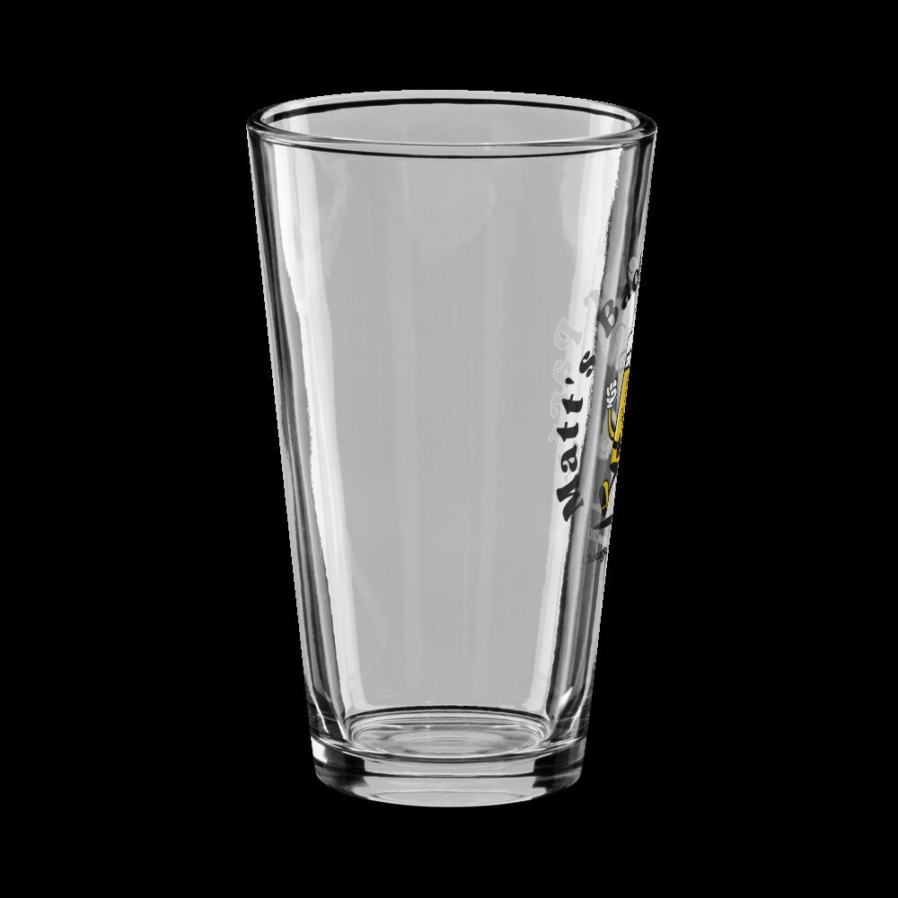 Custom Bachelor Party Pint Glass With Retro Beer Mascot Design | Custom ...