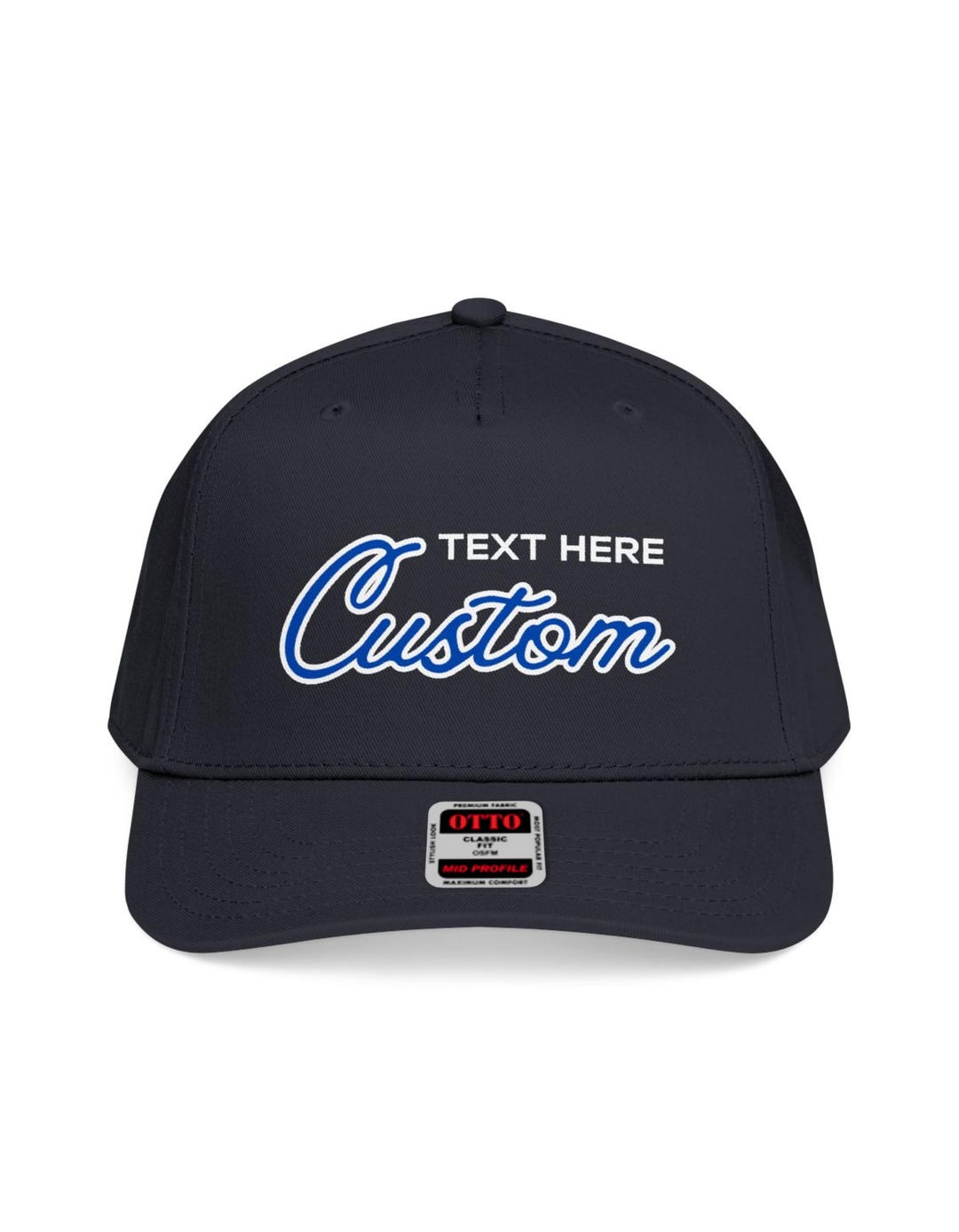 Custom Two-tone Text Printed Snapback Hat, Personalized Mid Profile ...