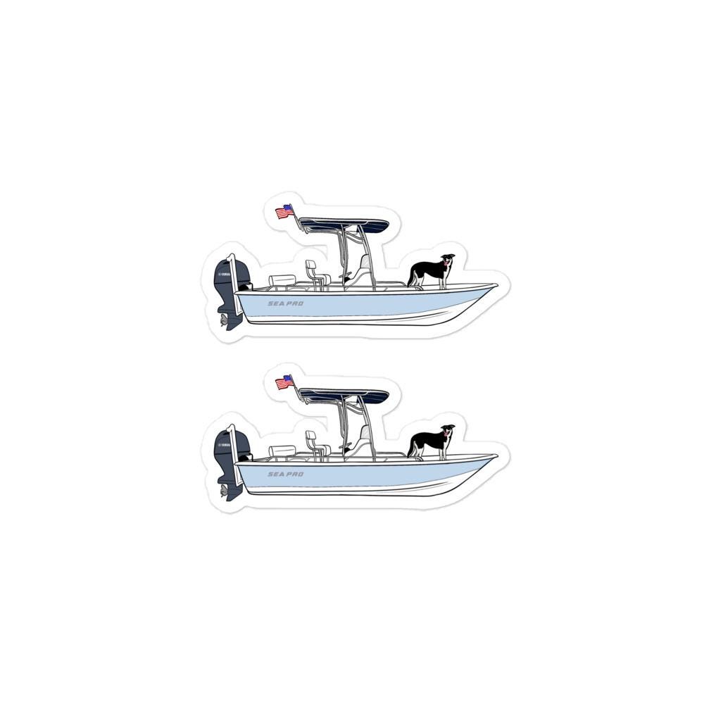 Custom Boat Sticker 2 Pack (purchase Artwork Separately) Kiss-cut ...