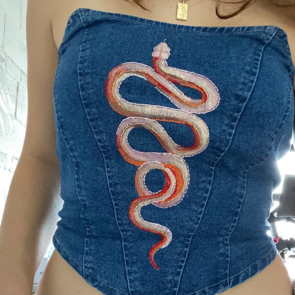 Denim Corset - Etsy