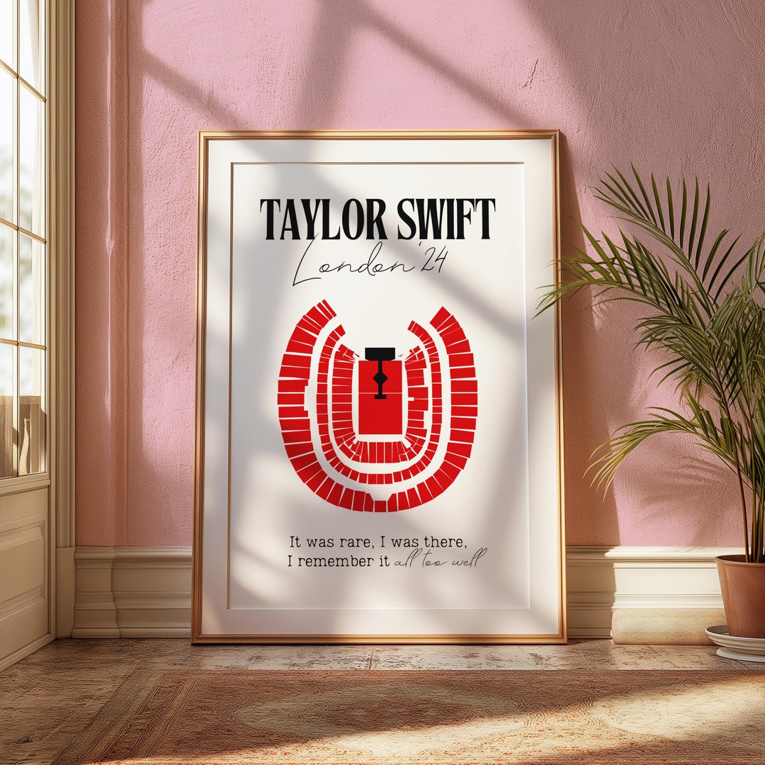 Taylor Inspired Eras Wembley Stadium London Concert Poster Digital ...